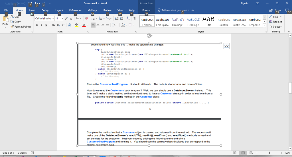 Au Document1 - Word Picture Tools Sign in -0 × File | Chegg.com