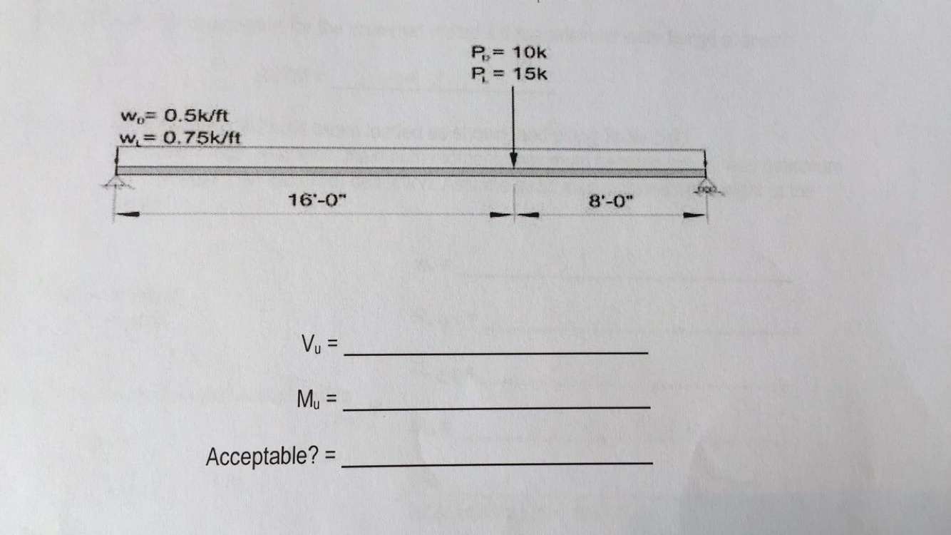 Solved Is a W18x40, A992, beam acceptable, based on bending, | Chegg.com