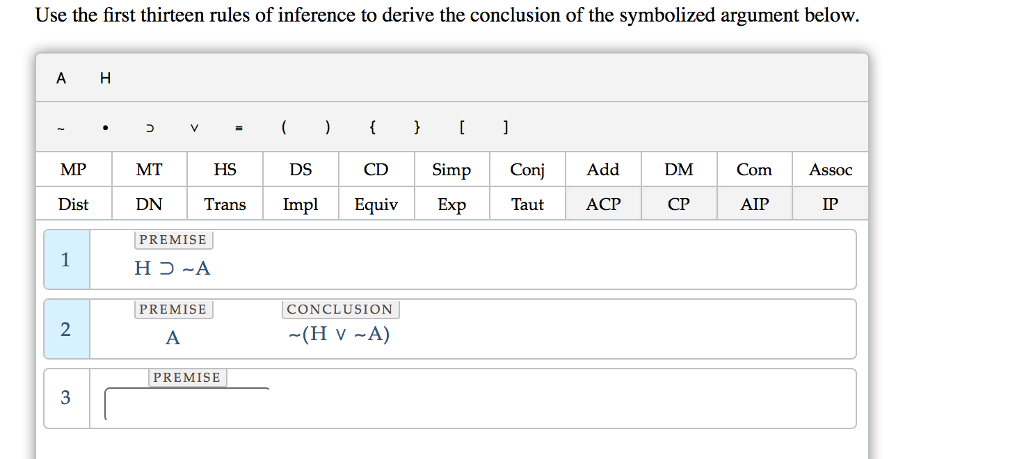 Solved Use the first thirteen rules of inference to derive | Chegg.com