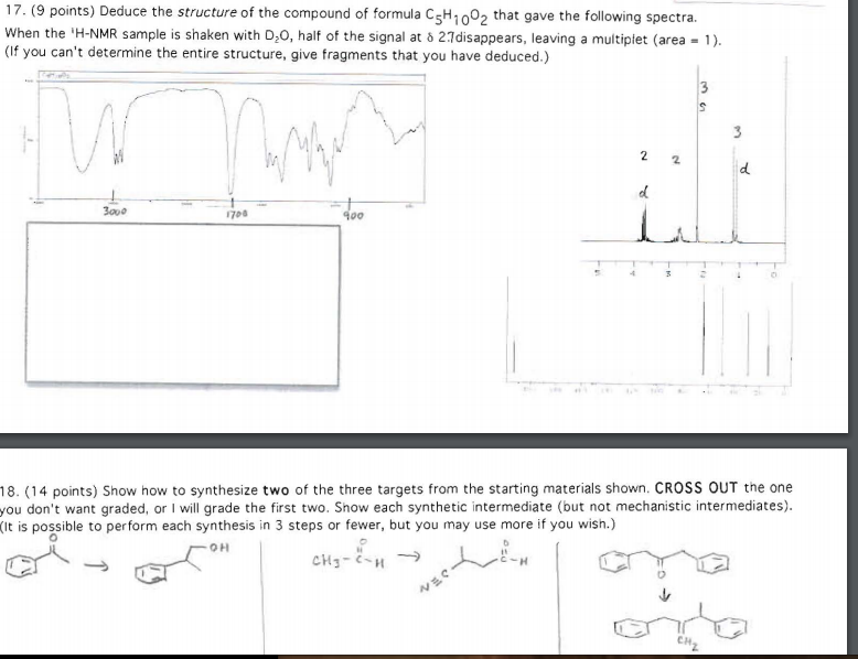 Solved Deduce the structure of the compound of formula | Chegg.com