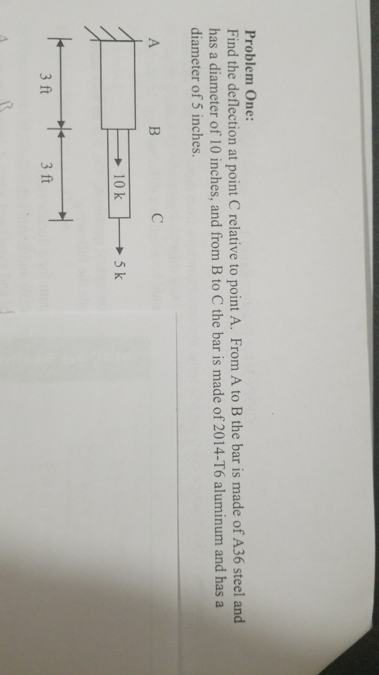 Solved Problem One: Find the deflection at point C relative | Chegg.com
