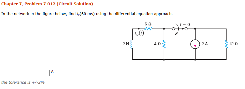 Solved Chapter 7, Problem 7.012 (Circuit Solution) In the | Chegg.com