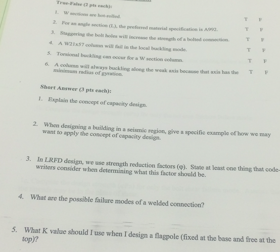 W section are hot-rolled For an angle section (L). | Chegg.com
