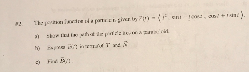 Solved The position function of a particle is given by r(t) | Chegg.com
