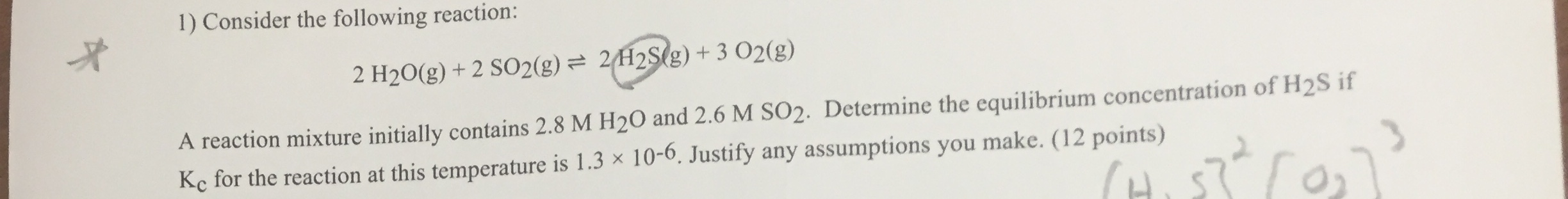 Solved Consider the following reaction: 2 H_2O(g) + 2 | Chegg.com
