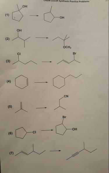 Solved CHEM 2211 Synthesis Practice Problems ?? -OH ?? ???? | Chegg.com