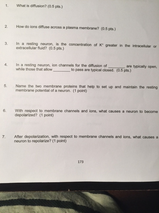 Solved What is diffusion? How do ions diffuse across a | Chegg.com