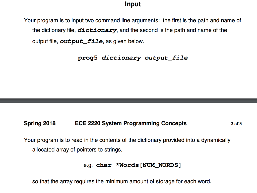 Solved Input Your program is to input two command line | Chegg.com