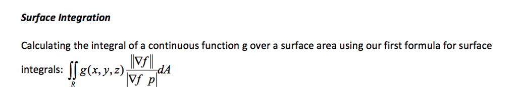 Solved Surface Integration Calculating the integral of a | Chegg.com
