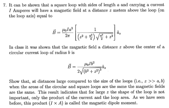 Solved It can be shown that a square loop with sides of | Chegg.com