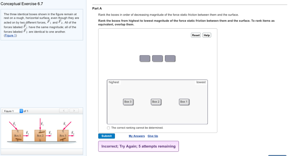 Solved The three identical boxes shown in the figure remain | Chegg.com