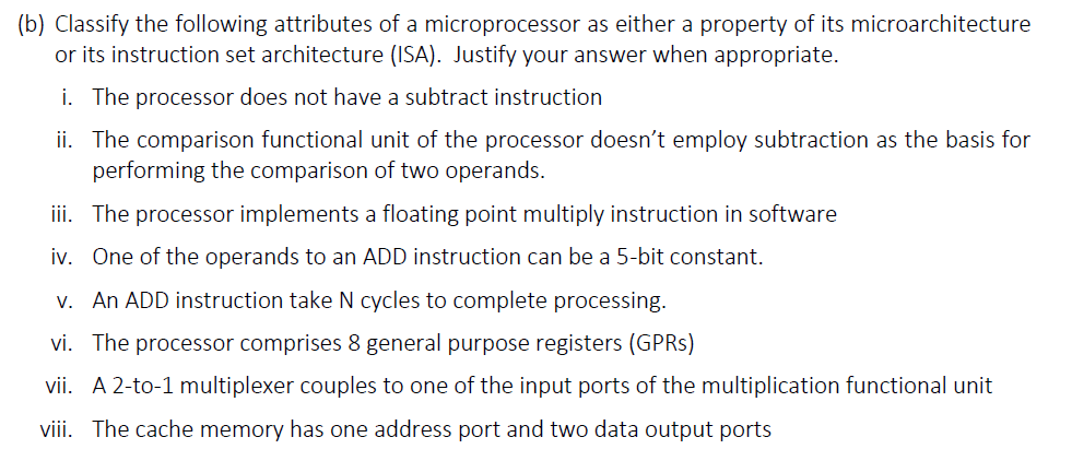 (Solved) : Classify Following Attributes Microprocessor Either Property ... (Solved) : Classify Following Attributes Microprocessor Either Property ...