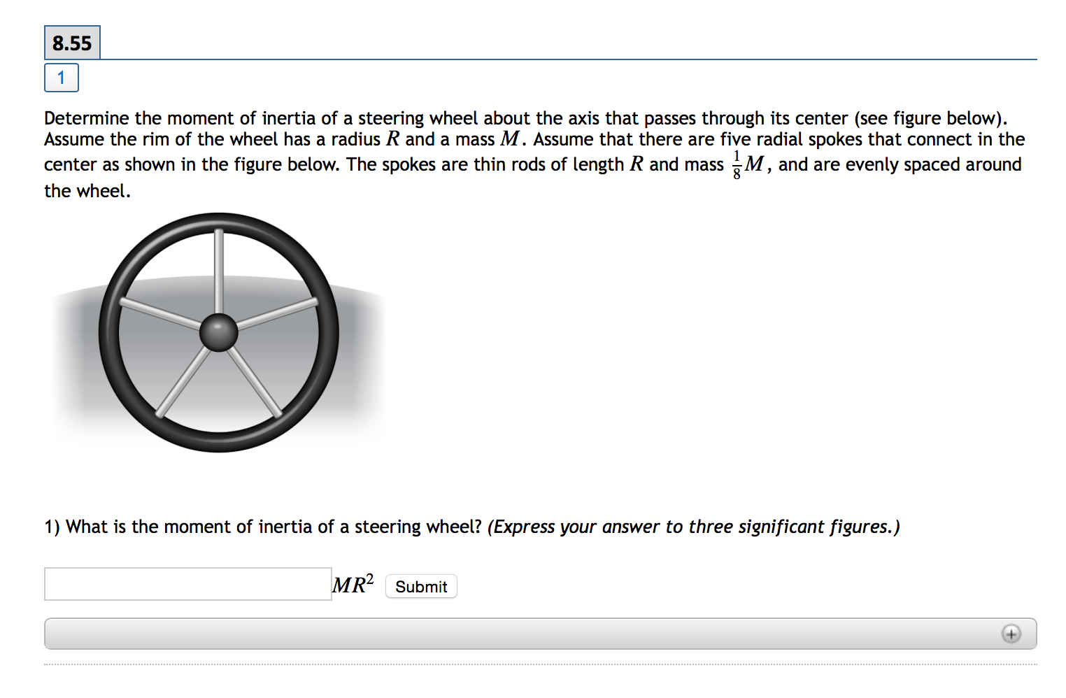 Solved Determine the moment of inertia of a steering wheel | Chegg.com