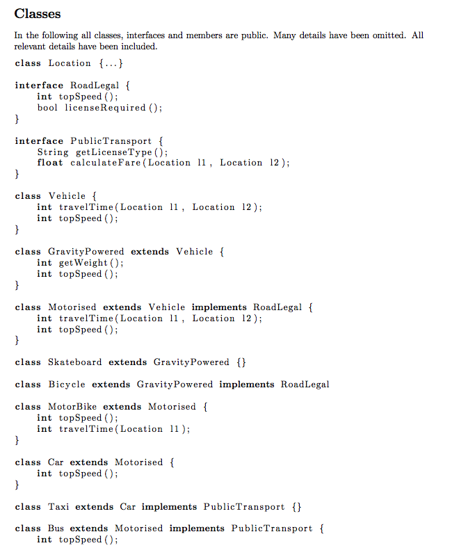 Solved Classes In the following all classes, interfaces and | Chegg.com Solved Classes In the following all classes, interfaces and | Chegg.com