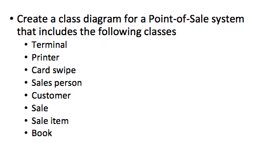 Solved Create a class diagram for a Point-of-Sale system | Chegg.com
