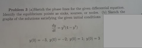 Solved (a) Sketch the phase lines for the given differential | Chegg.com