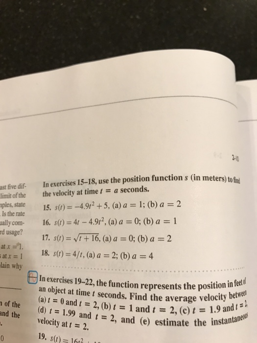 Solved Use the position function s (in meters) to lit the | Chegg.com