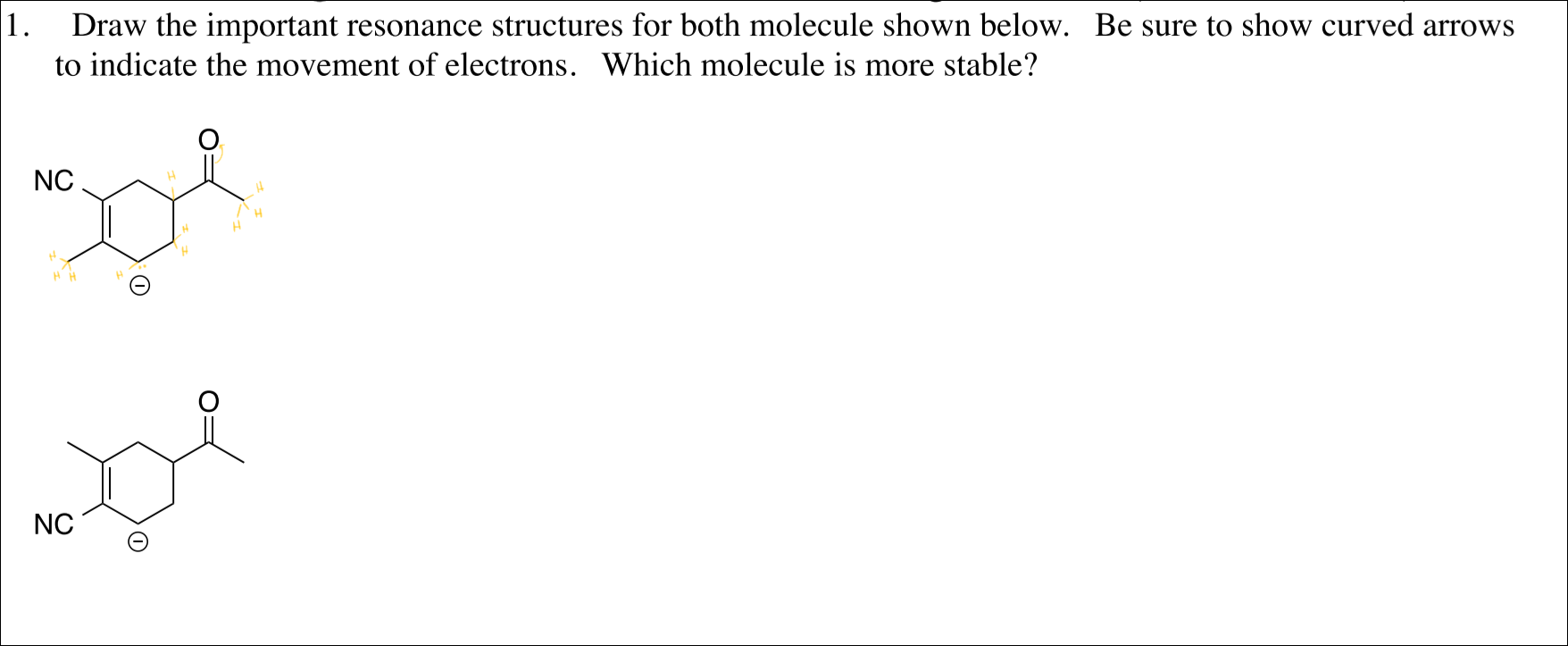 Solved Draw the important resonance structures for both | Chegg.com