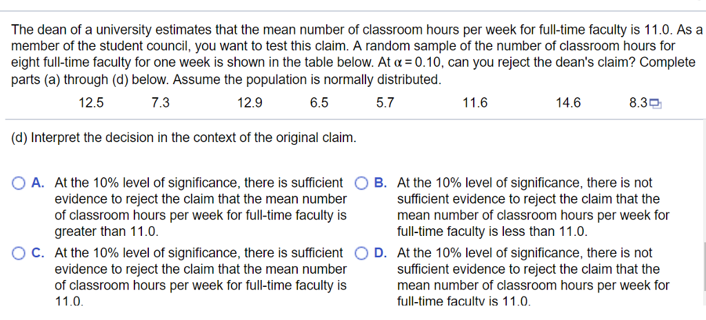 Solved The dean of a university estimates that the mean | Chegg.com
