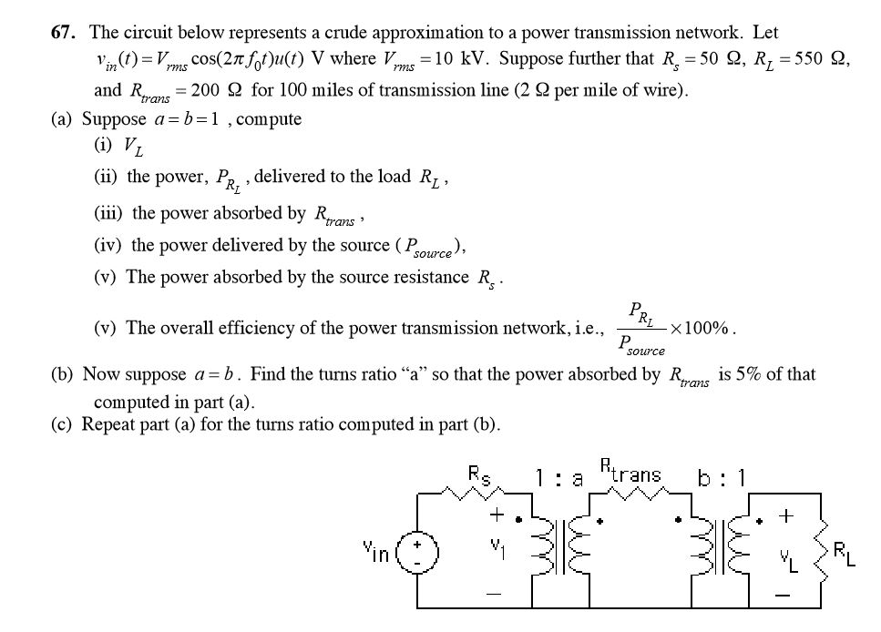 Solved The circuit below represents a crude approximation to | Chegg.com