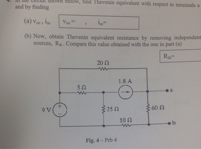 Solved In the circuit shown below, find Thevenin equivalent | Chegg.com