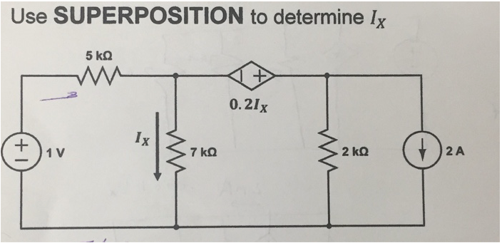 Solved Use Superposition to determine I_x | Chegg.com