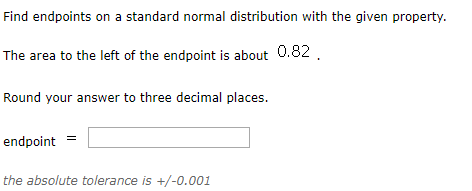 Solved Find endpoints on a standard normal distribution with | Chegg.com