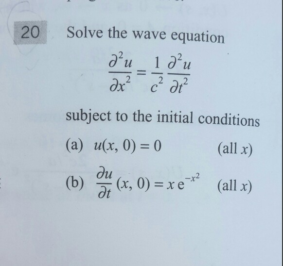 Solved Solve the wave equation au 1 au 20 subject to the | Chegg.com