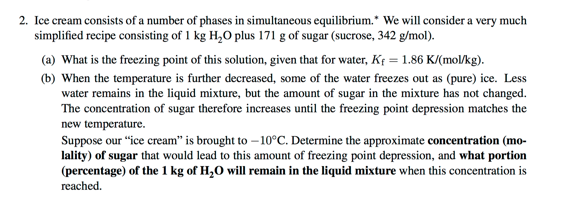 Solved 2. Ice cream consists of a number of phases in | Chegg.com