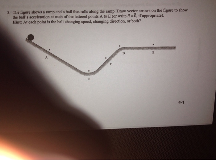 Solved the figures shows the ramp and the ball that rolls | Chegg.com