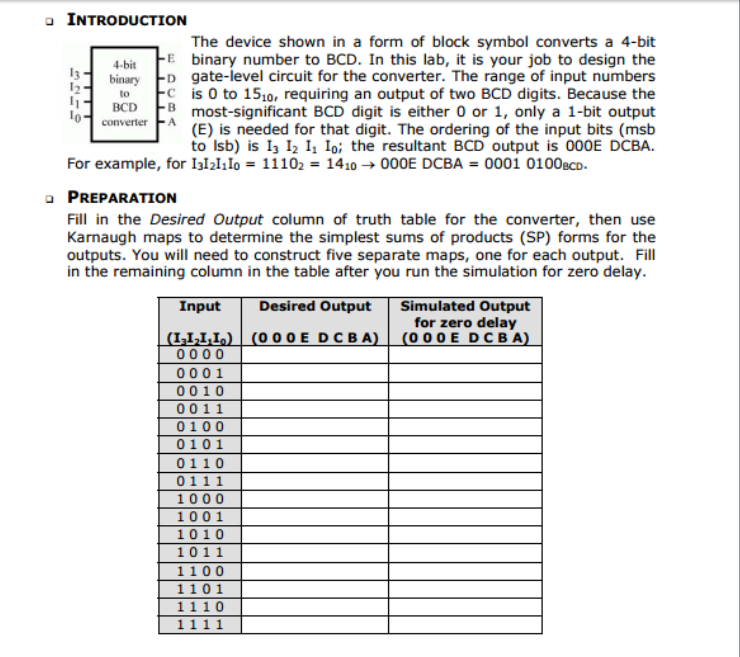 Solved INTRODUCTION The device shown in a form of block | Chegg.com