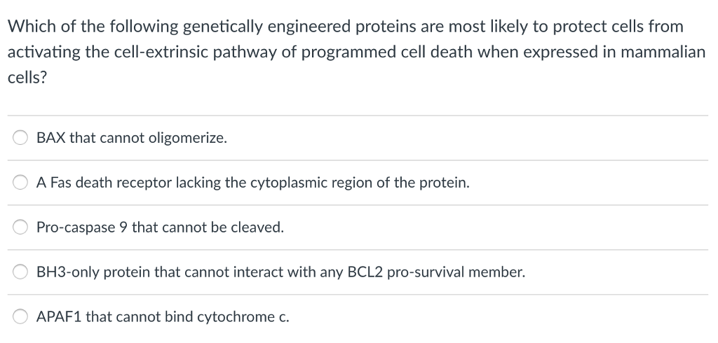 Solved Which of the following genetically engineered | Chegg.com