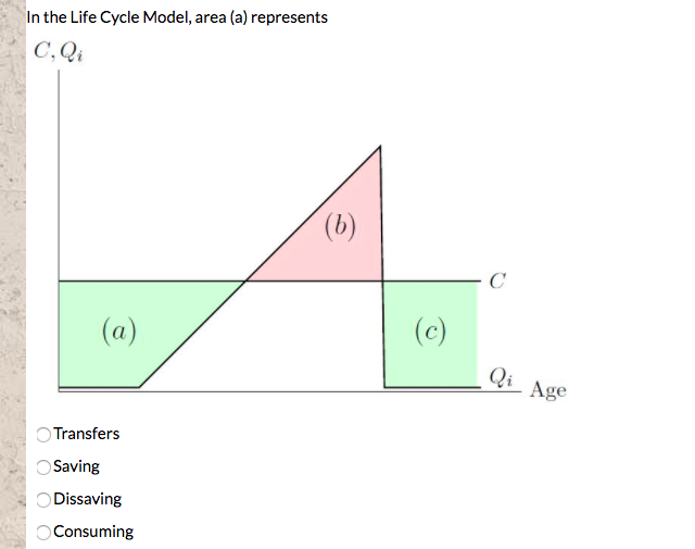 Solved In the Life Cycle Model, area (a) represents Qi Age | Chegg.com