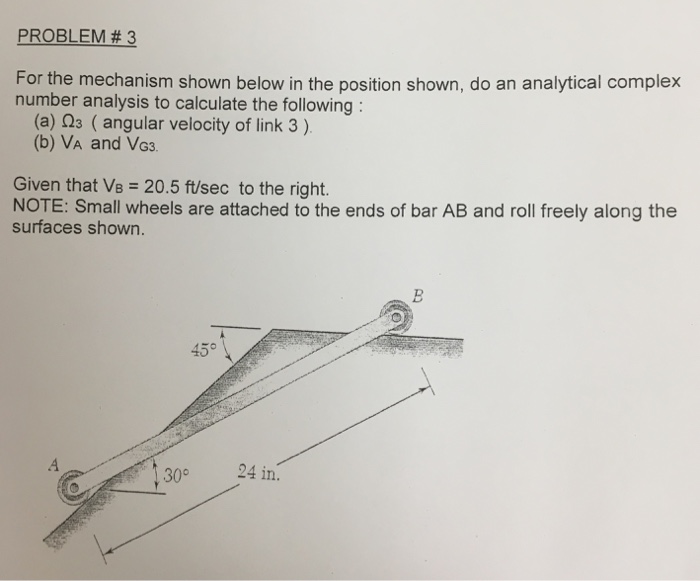 Solved For the mechanism shown below in the position shown, | Chegg.com