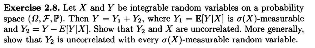Solved Let X and Y be integrable random variables on a | Chegg.com
