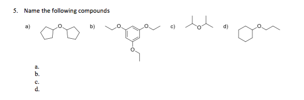 Solved Name the following compounds | Chegg.com