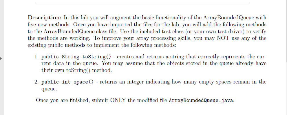 Solved Description: In this lab you will augment the basic | Chegg.com