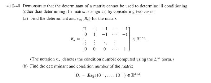 Solved Demonstrate that the determinant of a matrix cannot | Chegg.com