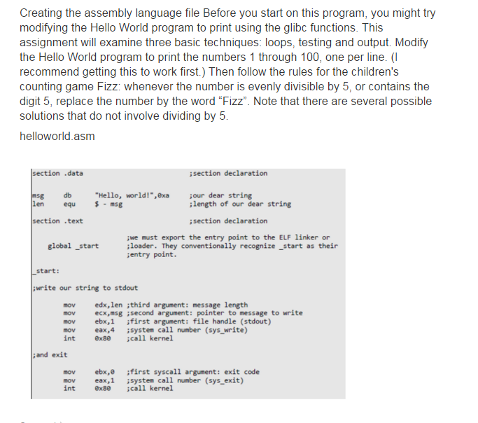 Solved Creating the assembly language file Before you start | Chegg.com
