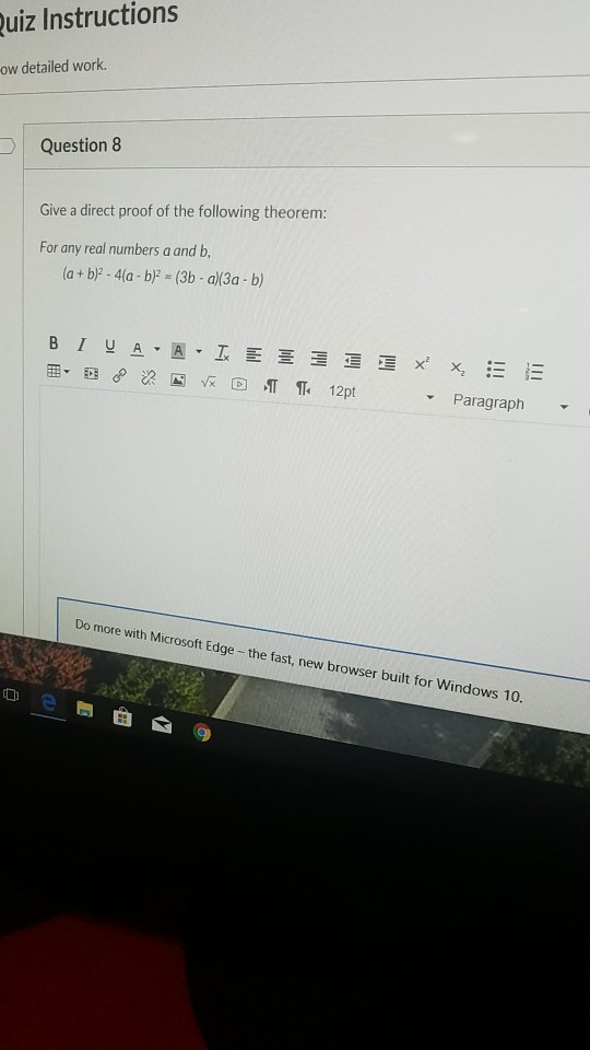 Solved uiz Instructions ow detailed work. Question 8 Give a | Chegg.com