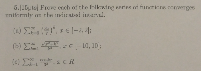 Solved Prove each of the following series of functions | Chegg.com