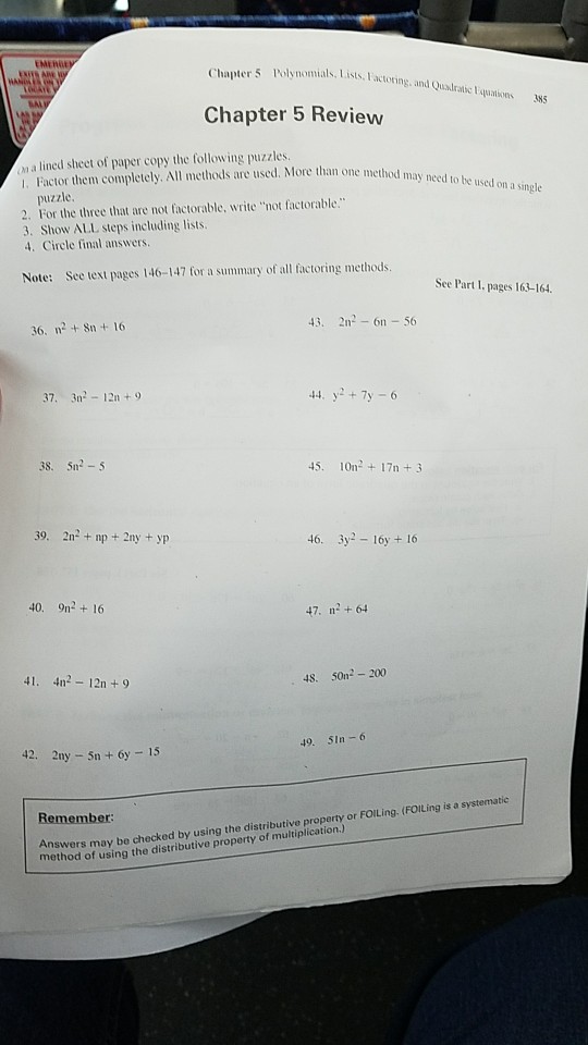 Solved 384 PART II PRACTICE PUZZLES Chapter 5 Review See | Chegg.com