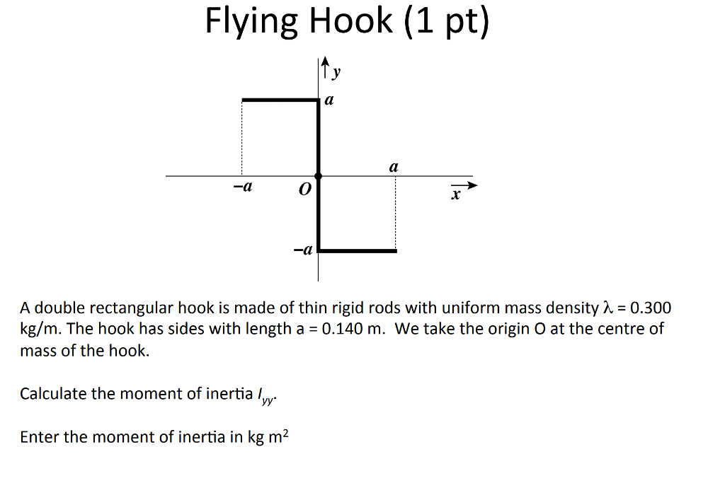 Solved Flying Hook (1 pt) -a 0 da A double rectangular hook | Chegg.com
