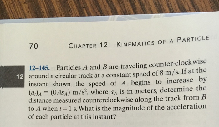 Solved Particles A and B are traveling counter-clockwise | Chegg.com