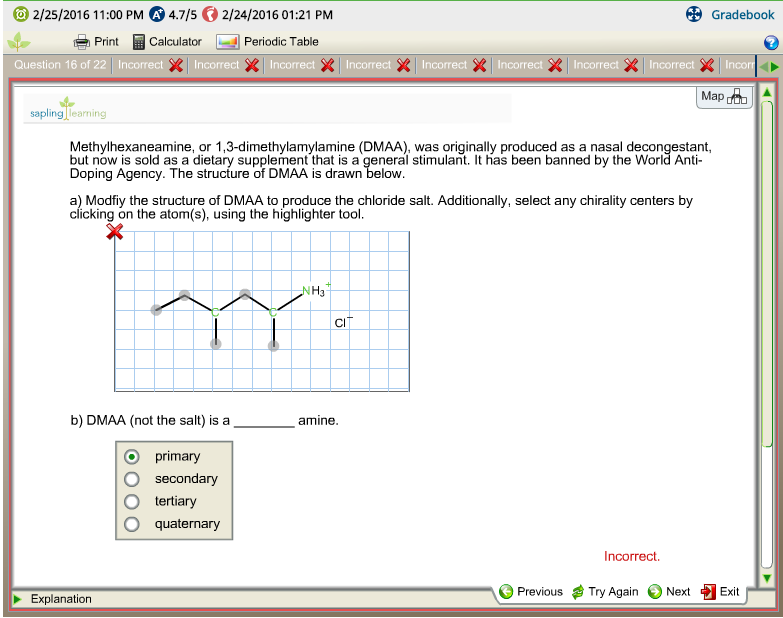 .Methylhexaneamine, or 1,3-dimethylamylamine (DMAA), | Chegg.com
