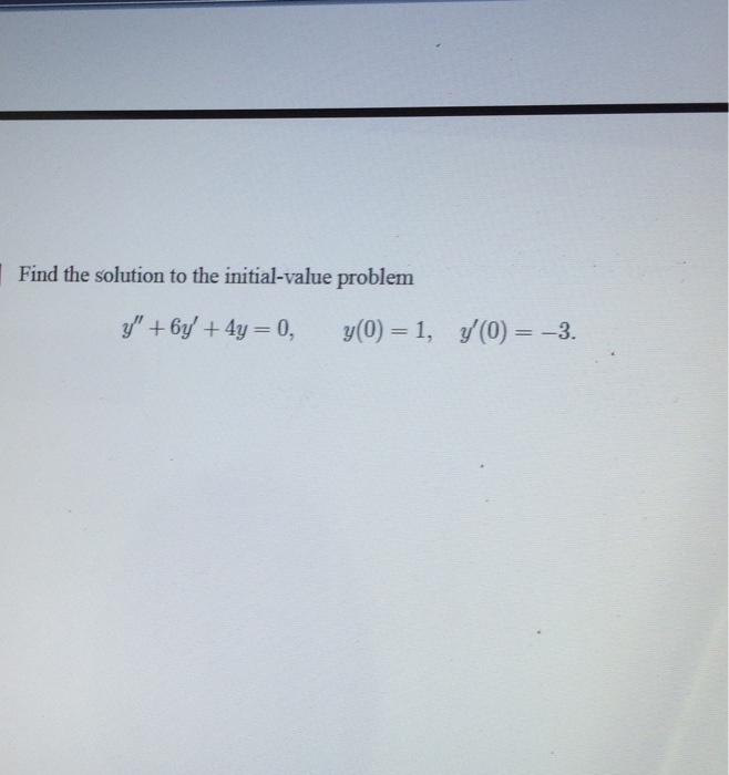 Solved Find the solution to the initial-value problem y" + | Chegg.com