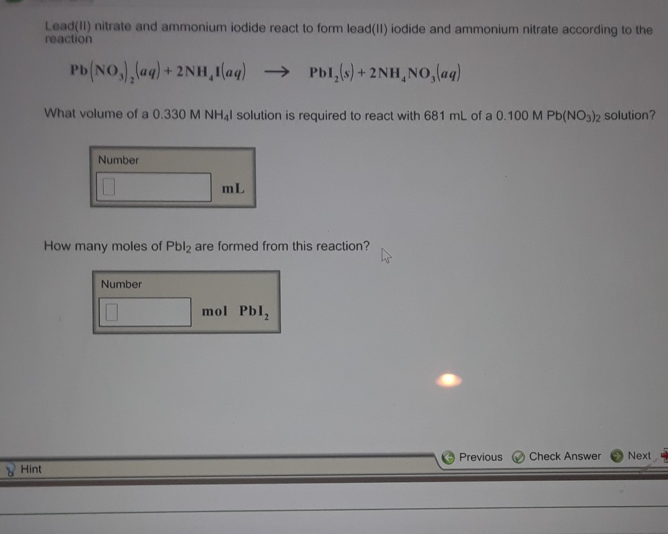 Solved A 165 0 ml solution of 2.998 M strontium nitrate is | Chegg.com