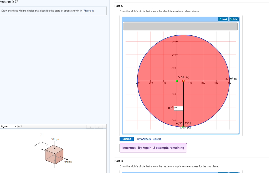Solved Draw the three Mohr's circles that describe the state | Chegg.com