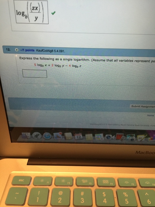 Solved Express The Following As A Single Logarithm Assume 