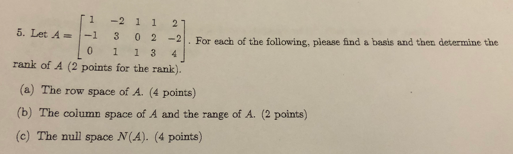 Solved 1 -2 1 1 2 1 3 0 2 2. For each of the following, | Chegg.com